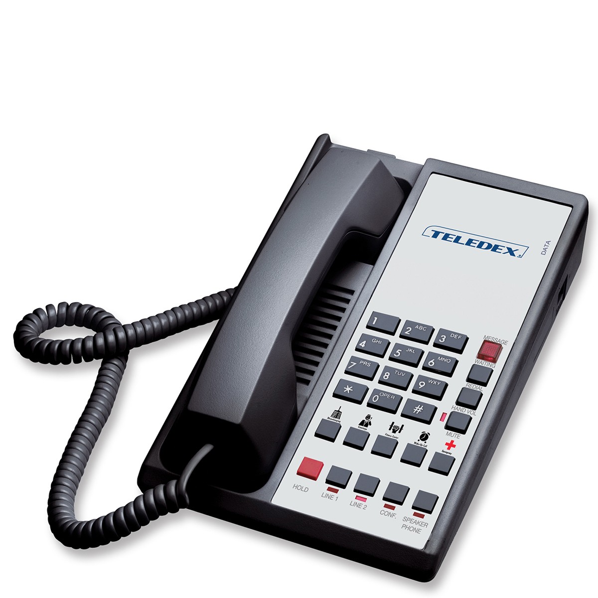 Diamond L2S +E Analogue 2 line Black 5 button - hoteltelephones.com