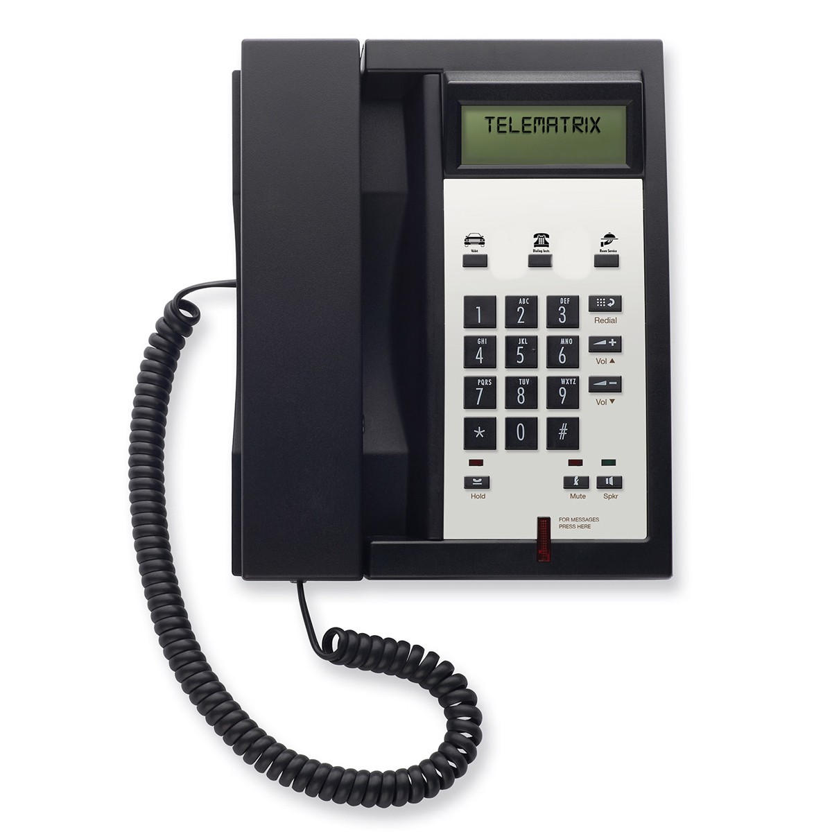 TELEMATRIX 3302IP SIP 2-LINE SPEAKER PHONE black 3 button ...