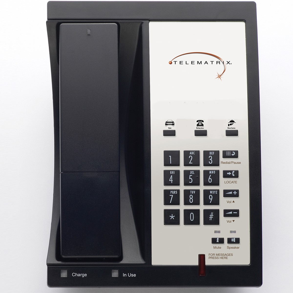 TELEMATRIX 9602IP SIP 1-LINE CORDLESS SPEAKER PHONE black 3 button ...