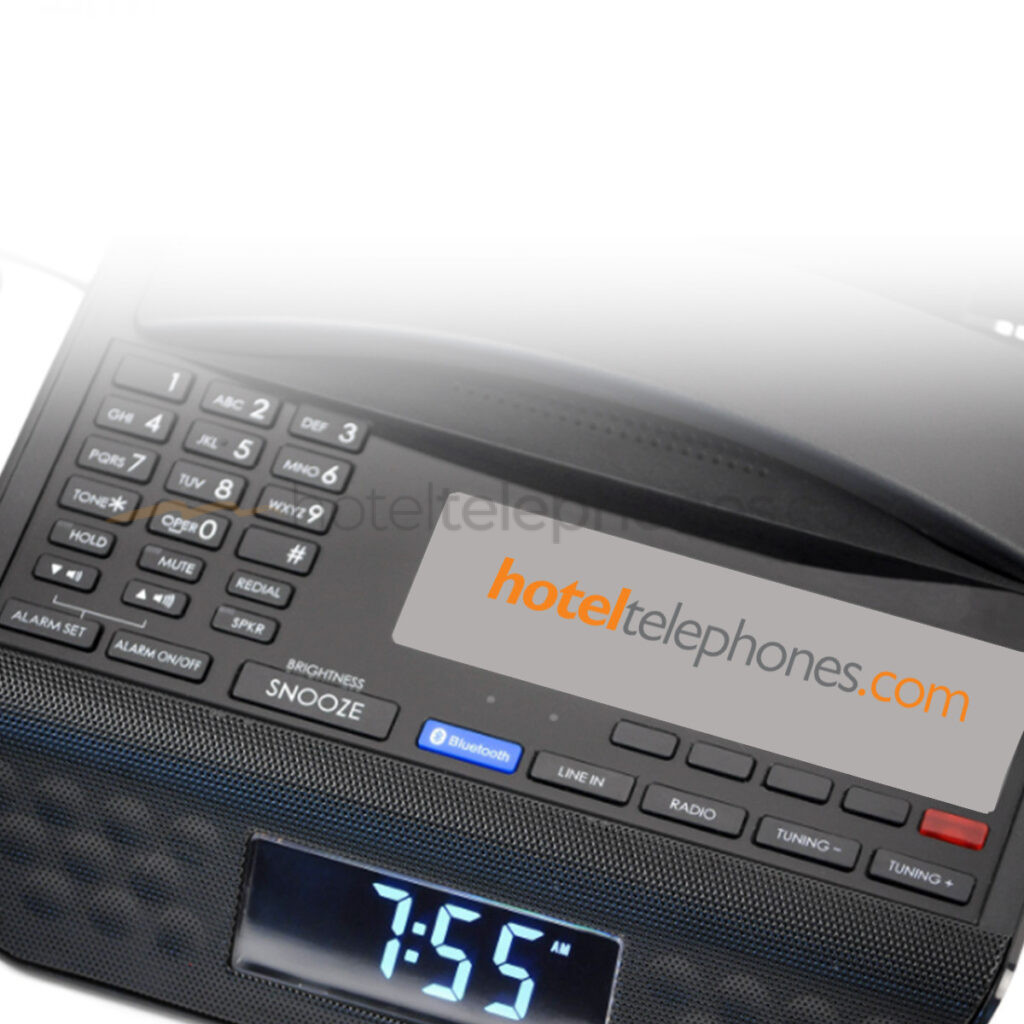 bittel UNOMedia5 Alarm Clock Radio and Hotel Phone - hoteltelephones.com